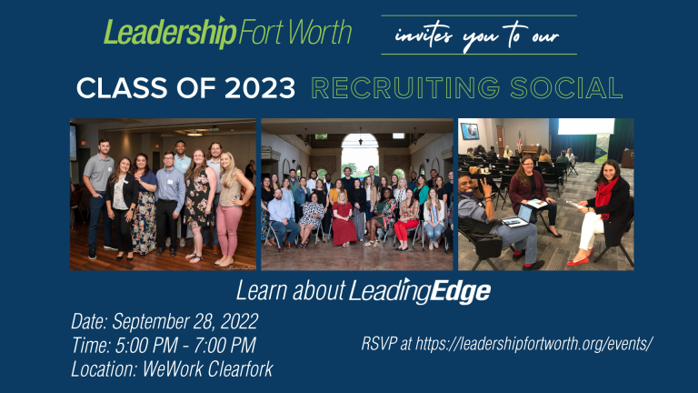 LeadingEdge 2023 Recruiting Social - Leadership Fort Worth